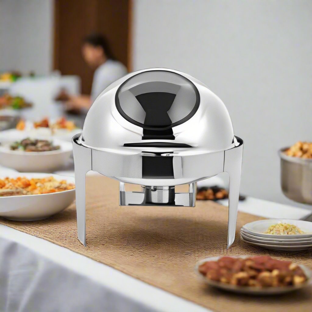High Quality 6L Round S/Steel Buffet Roll Chafing Dish with Window ...
