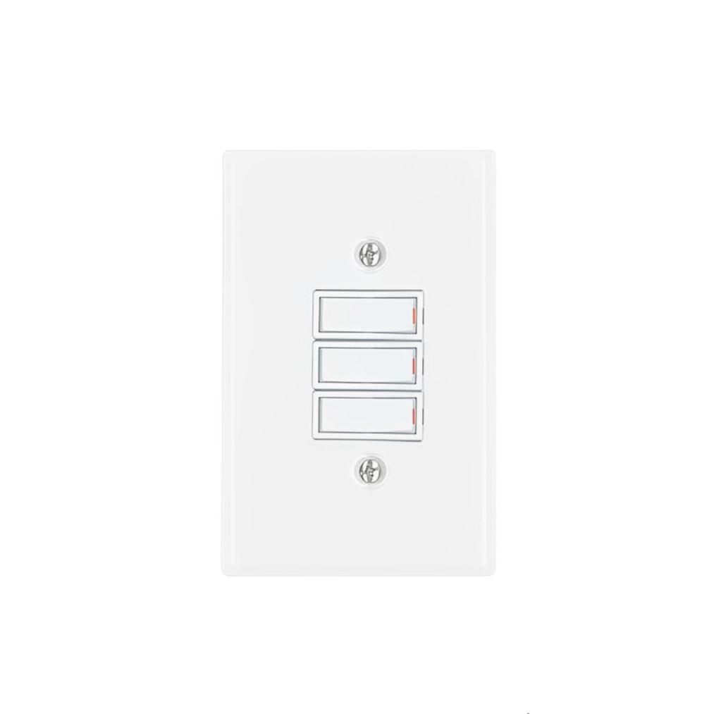 REDISSON 3-LEVER 1-WAY SWITCH 2x4 C/W WHITE STEEL COVER PLATE – Cut ...