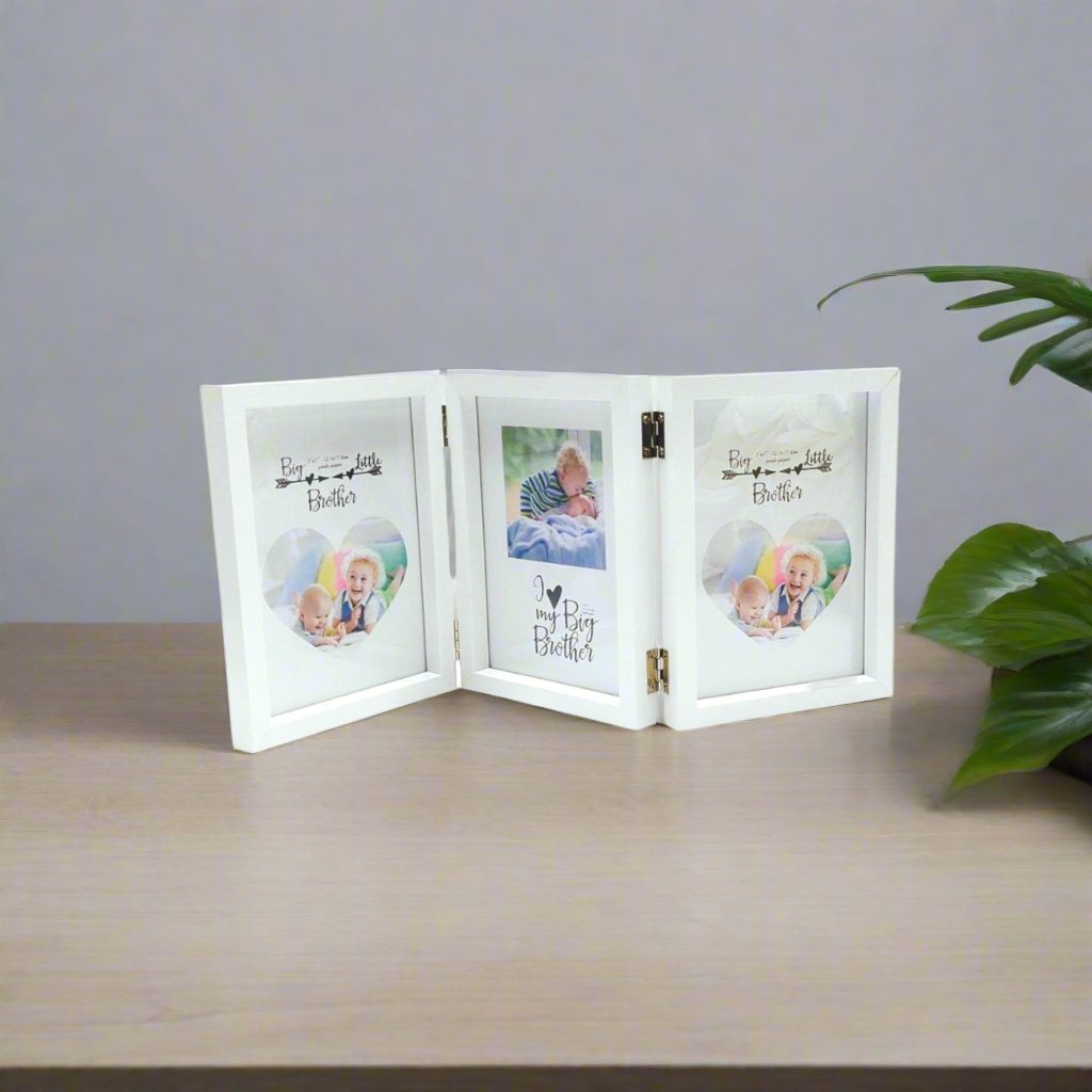 Picture Frame Three Photo Collage Frame Hinged Triple Foldable Frame ...